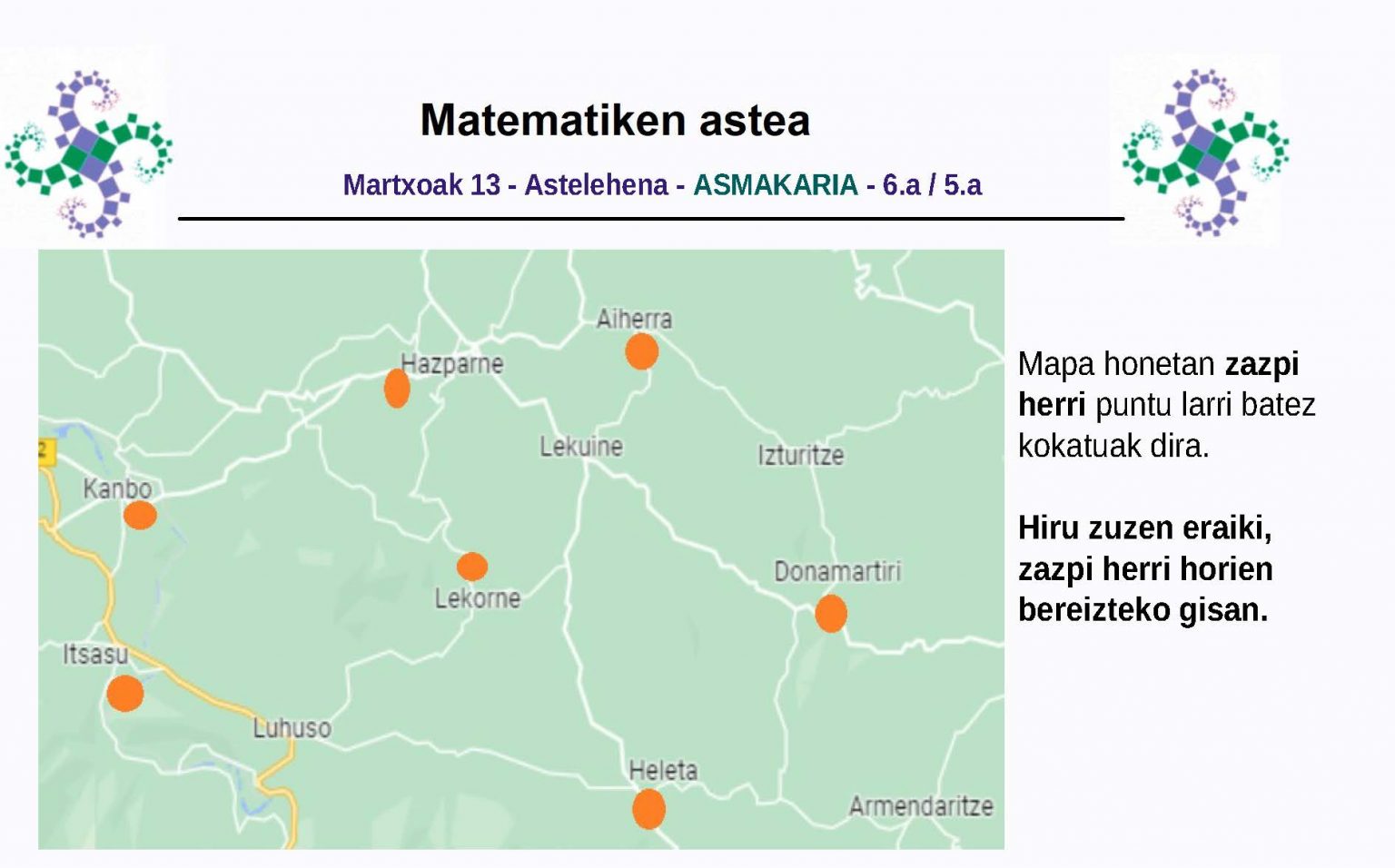 2023ko asmakariak eta soluzioak – 6.a, 5.a - Matematikak euskaraz - Académie de Bordeaux