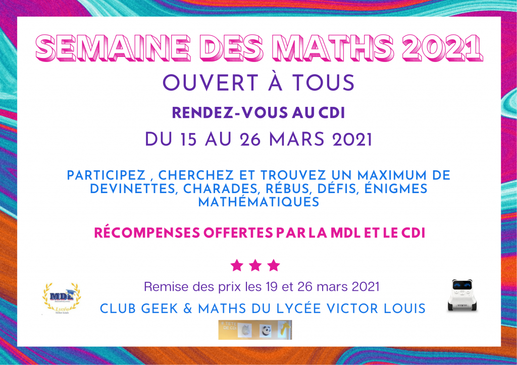 Semaine des maths – Académie de Bordeaux