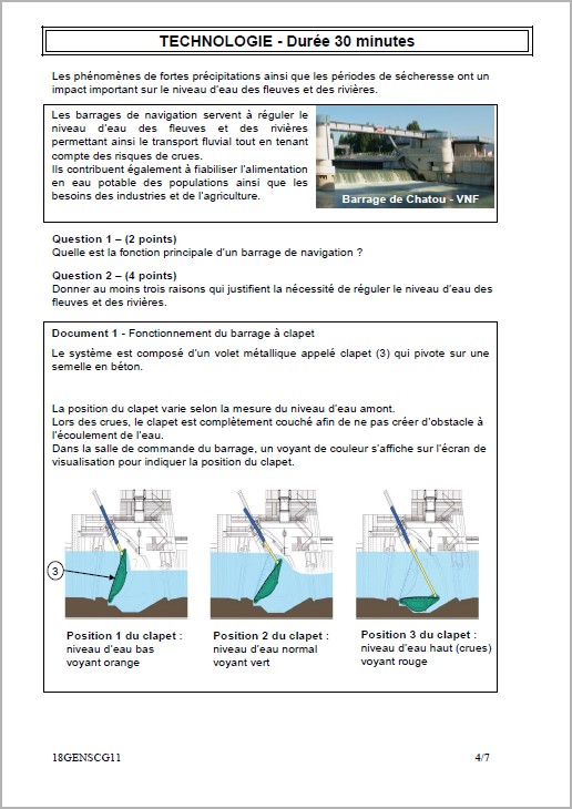 Les annales de l’épreuve de technologie au DNB série générale ...