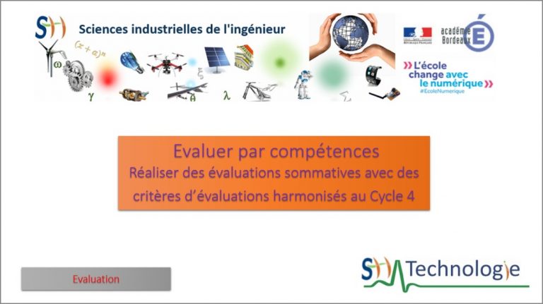 Evaluer les compétences du Cycle 4 – Technologie Collège