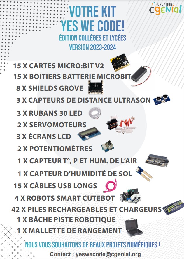 Concours Yes We Code ! – Technologie Collège