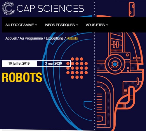Exposition “Robots” – Cap Sciences Bordeaux – Portail STI Bordeaux