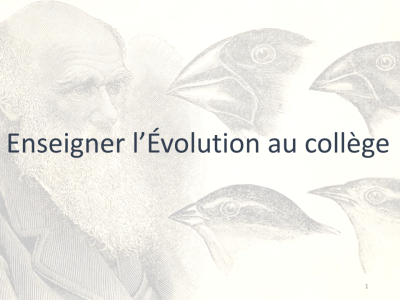 « Enseigner l’Évolution au collège » : conférence de Marc Jubault ...